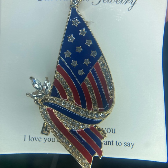 Jewelry | Patriotic Flag Broochpin | Poshmark